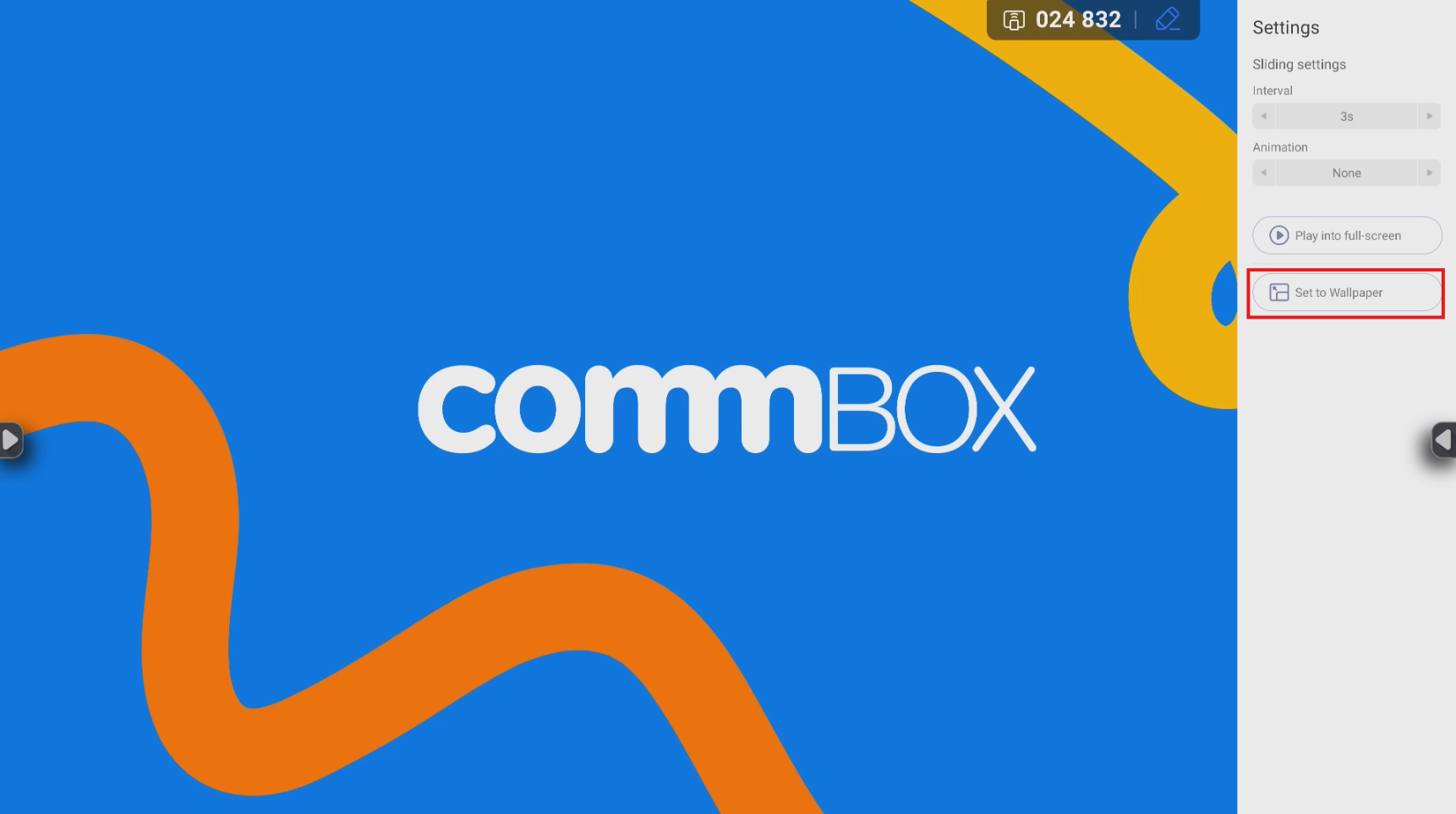 How to upload a Wallpaper to Your CommBox S4